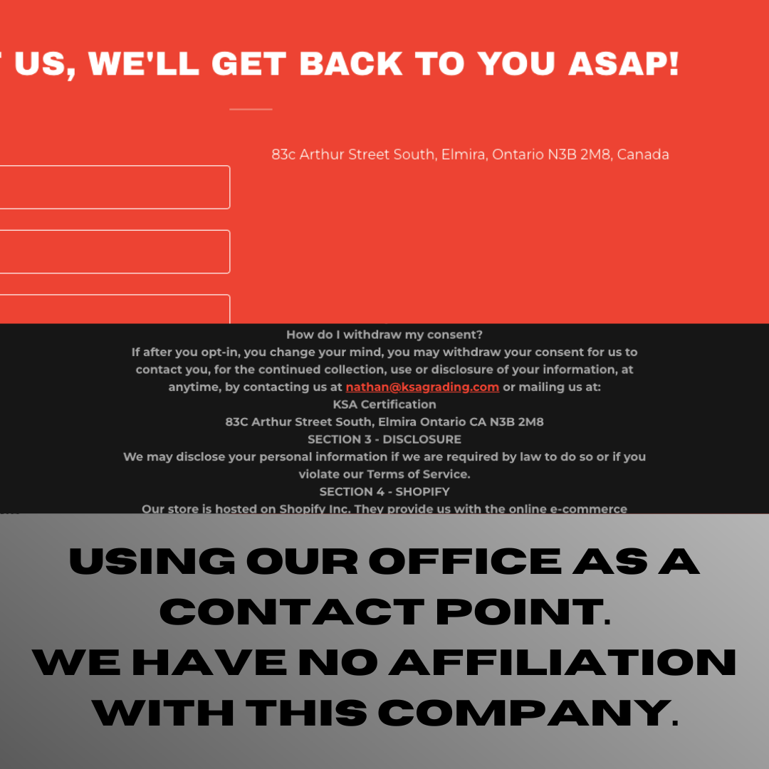 KSA Certification - Grading and Authentication Services